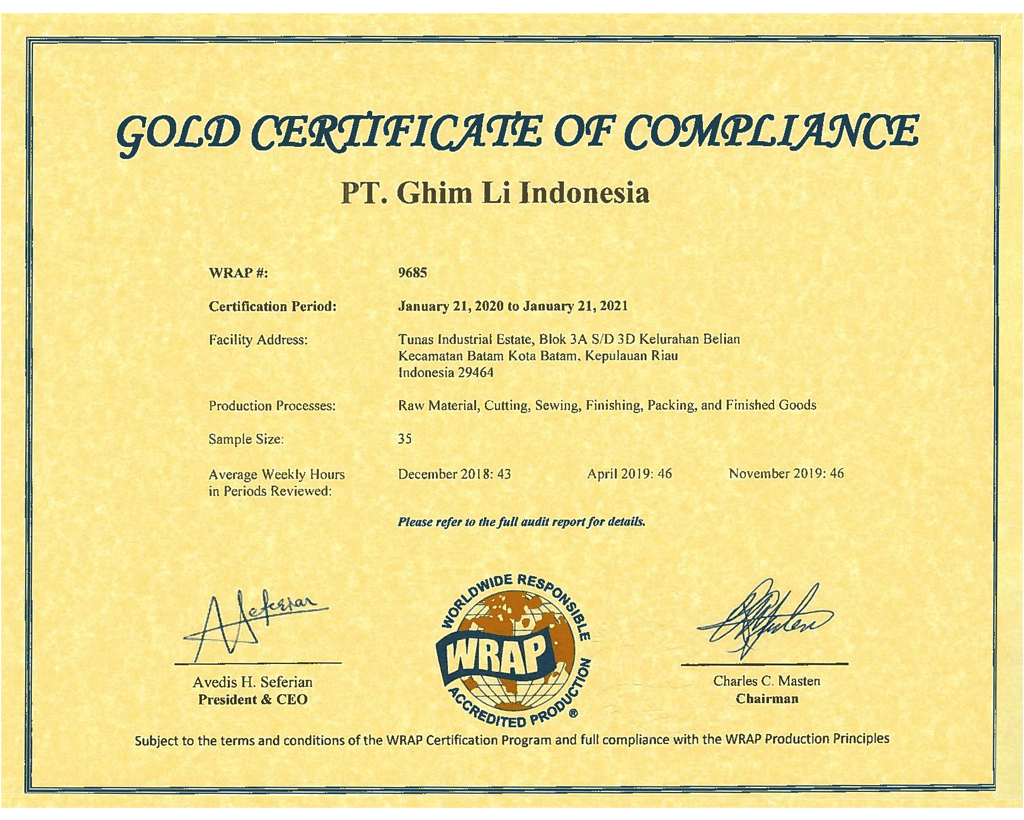 QUALITY ASSURANCE - Ghim Li Global Pte Ltd