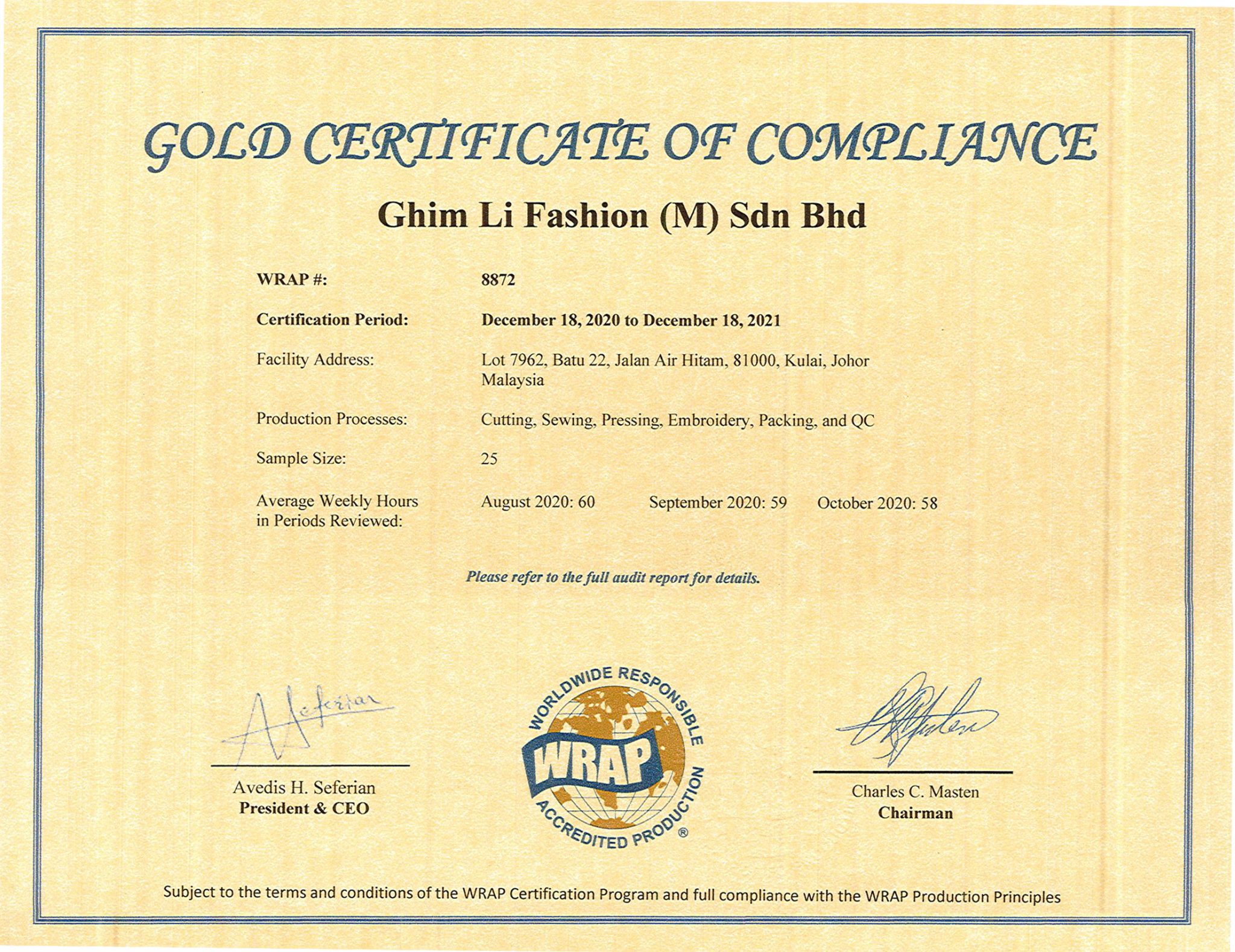 QUALITY ASSURANCE - Ghim Li Global Pte Ltd